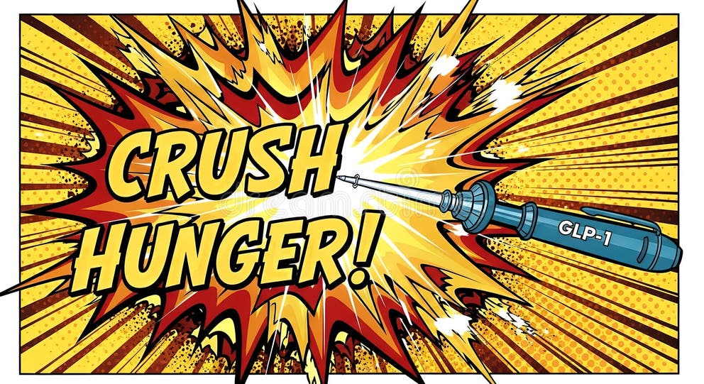 Vibrant Comic-style Illustration Showcasing a Syringe with Text ...