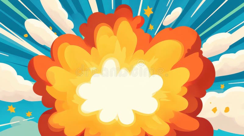 Vibrant Comicstyle Background Featuring Bold Lightning and Explosive ...