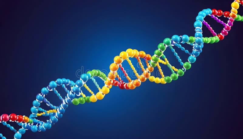 "a Vibrant and Complex Representation of DNA" Stock Illustration ...