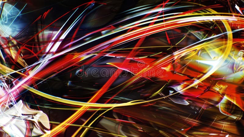 Vibrant Composition with Dynamic Shapes and Energizing Colors Depicting ...