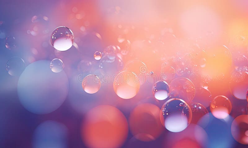 Vibrant Composition of Floating Water Droplets. Created by AI Stock ...