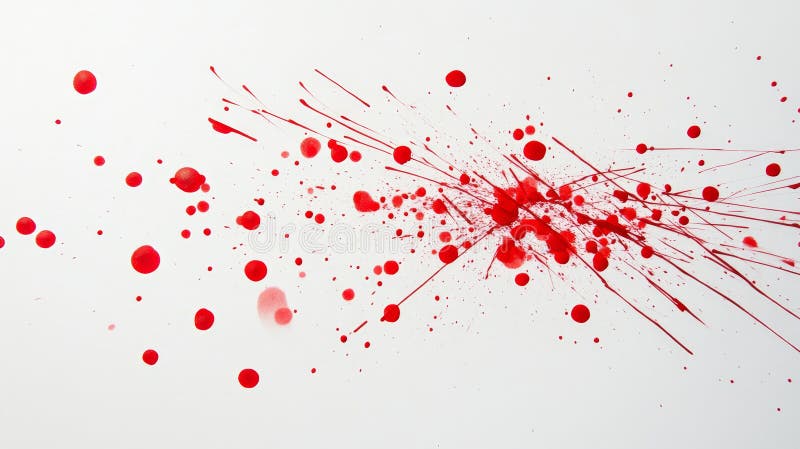 Vibrant Composition of Red Lines and Dots on a Clear White Background ...