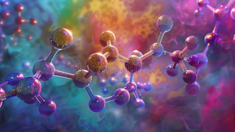 Vibrant Computer Artwork Depicting the Molecular Structure of LSD ...