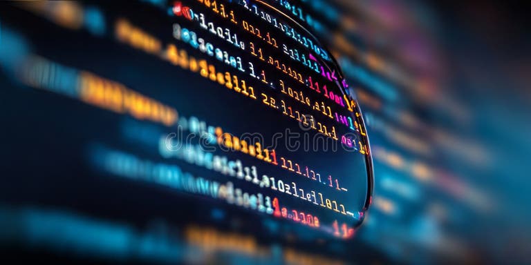 Vibrant Computer Screen Displays Illuminated Programming Language and ...