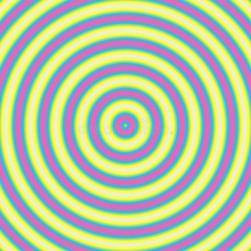 Vibrant Concentric Circle Optical Illusion Stock Illustration ...