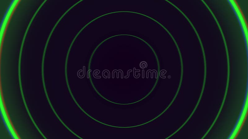 A Vibrant Array of Colorful Concentric Circles on Black Stock Footage ...