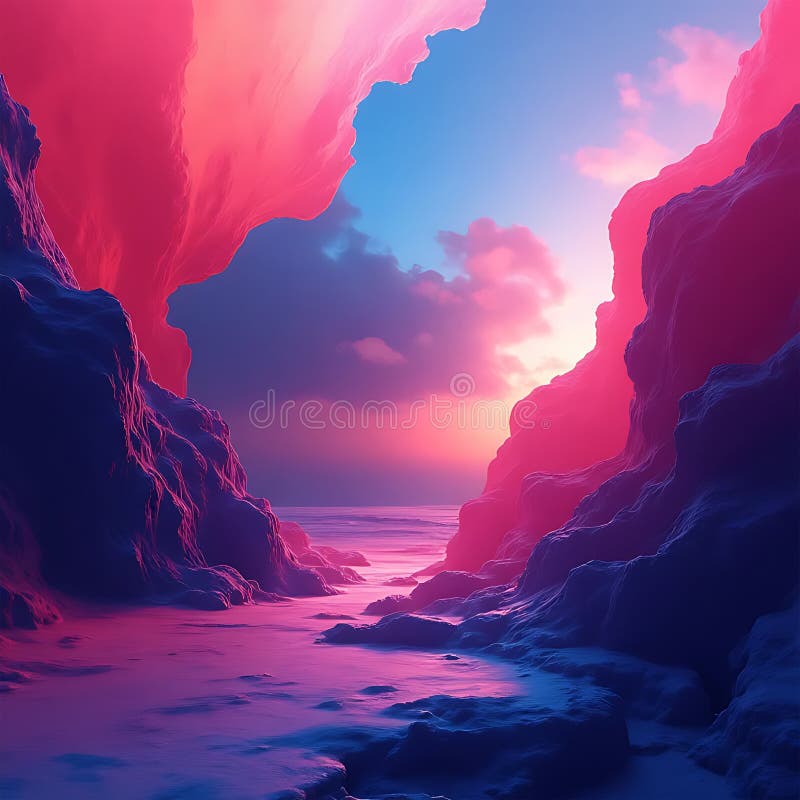 Vibrant Conceptual Art Backdrop in High Resolution Stock Illustration ...