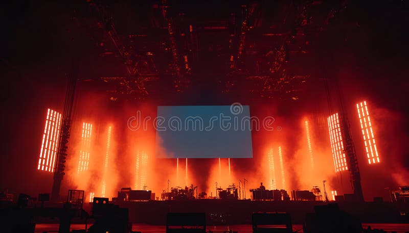 Vibrant Concert Stage with Dynamic Lighting and Atmospheric Effects at ...