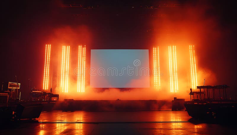Vibrant Concert Stage with Dynamic Lighting and Atmospheric Effects at ...