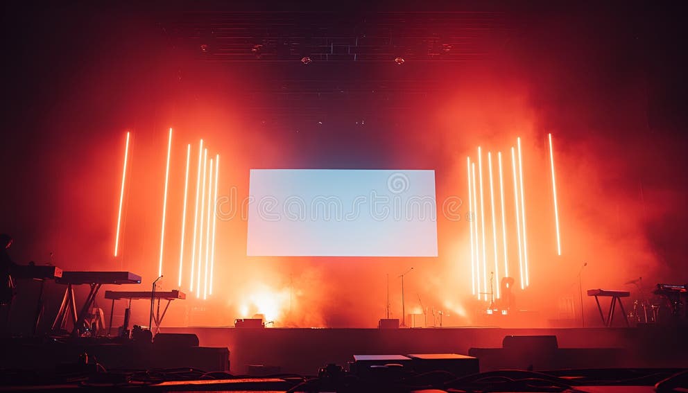 Vibrant Concert Stage with Dynamic Lighting and Atmospheric Effects at ...