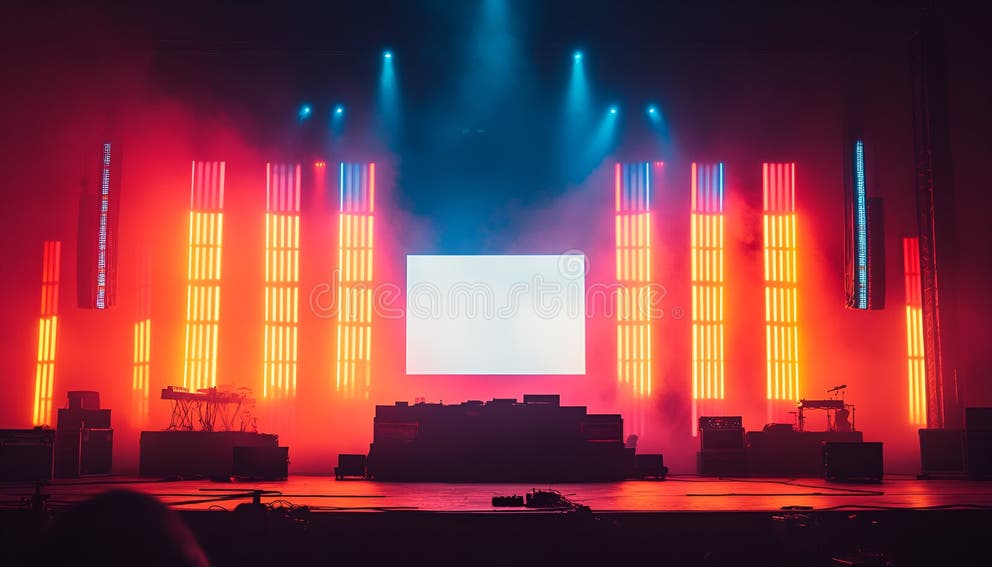 Vibrant Concert Stage with Dynamic Lighting and Atmospheric Effects at ...
