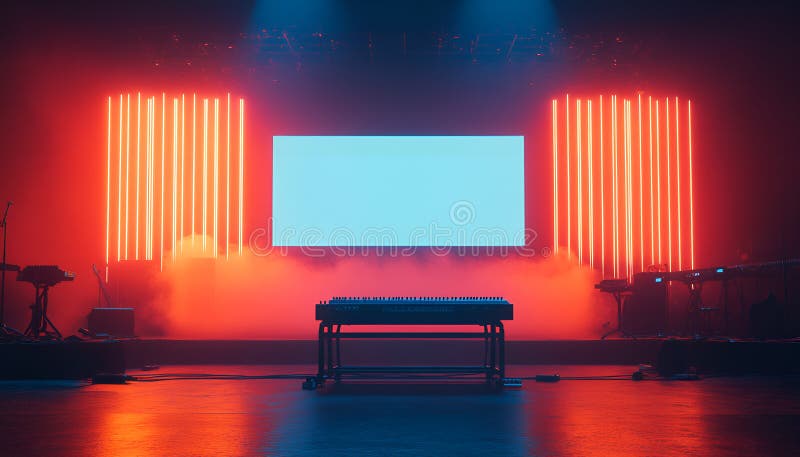 Vibrant Concert Stage with Dynamic Lighting and Atmospheric Effects at ...