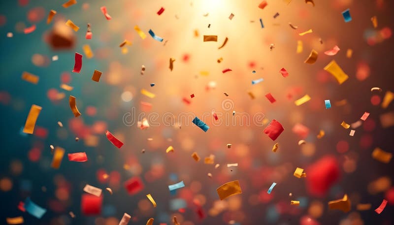 Vibrant Confetti Background Stock Illustration - Illustration of light ...