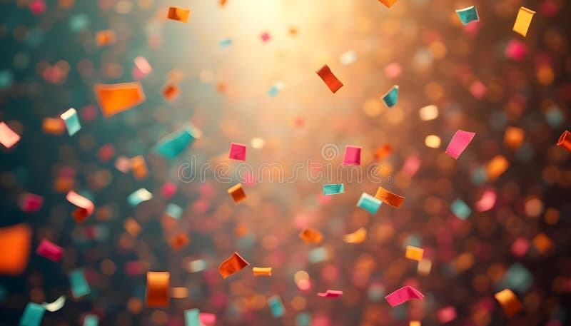 Vibrant Confetti Background Stock Illustration - Illustration of yellow ...