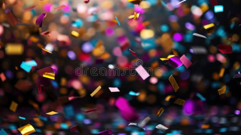 Vibrant Confetti Exploding in the Air during Festive Celebration Stock ...