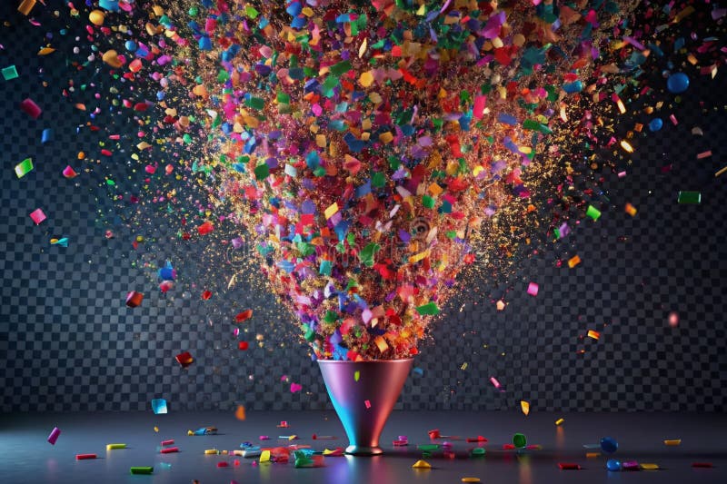 Vibrant Confetti Explosion Realistic 4K Green Screen VFX for CGI ...