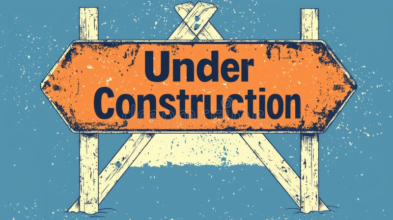 A Vibrant Construction Sign Featuring the Text Under Construction ...