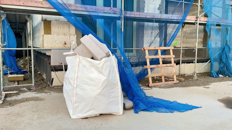 Construction Site Featuring Various Materials, Equipment, and Essential ...