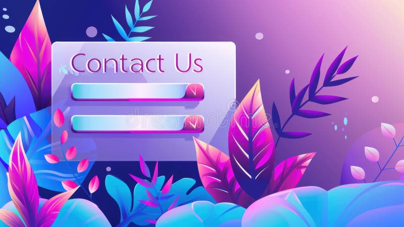 Vibrant Contact Us Form Design with Neon Flora for Modern Corporate ...