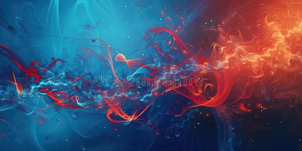 Vibrant Contrast. Blue and Red Color Contrast Concept Stock ...