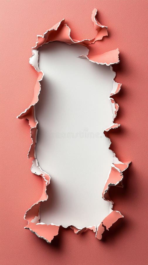 Vibrant Contrast: Pop Art Torn Paper on Pink Stock Illustration ...