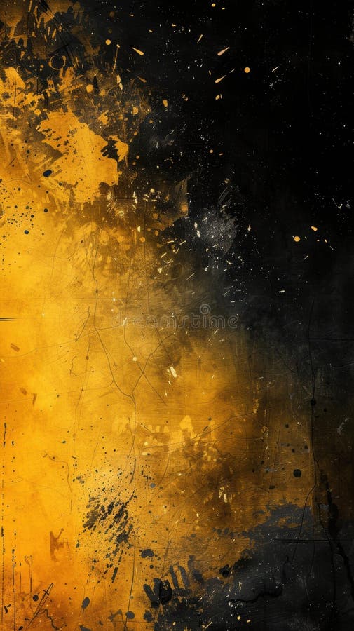 Vibrant Contrast. Yellow and Black Background High Detailed Plain ...