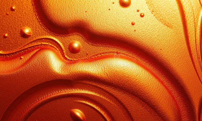 Vibrant Copper Liquid Background with Smooth, Flowing Textures and ...