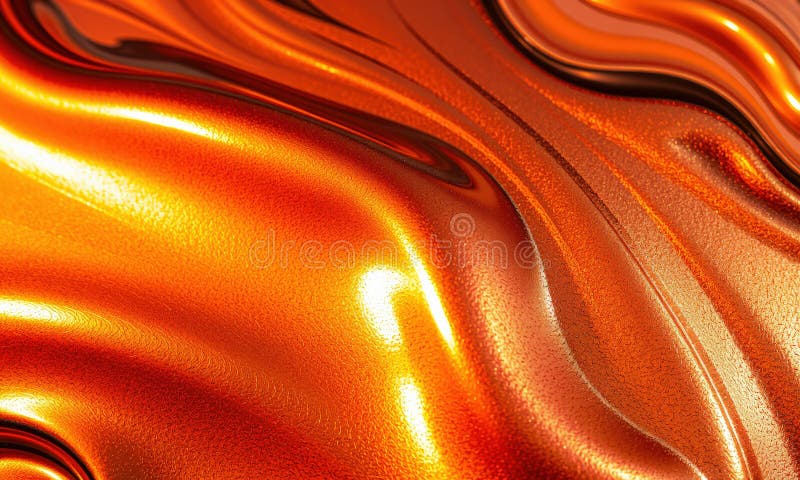 Vibrant Copper Liquid Background with Smooth, Flowing Textures and ...