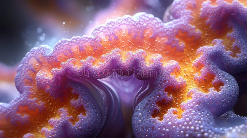 Vibrant Coral Reef Polyps Underwater in a Close-up Macro View Stock ...