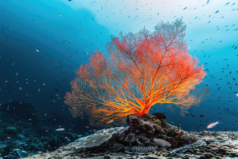 A Vibrant Coral Reef Teeming with Fish. Perfect for Underwater Themes ...