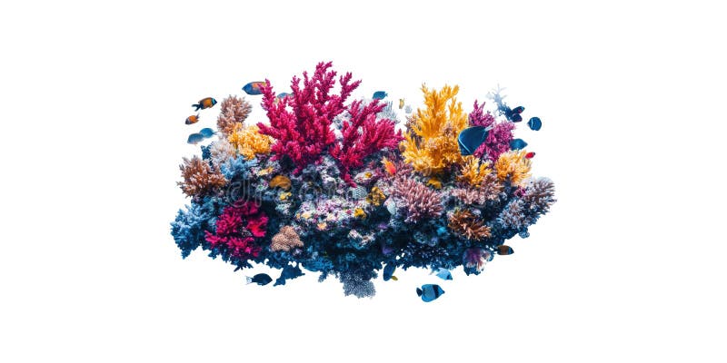 Vibrant Coral Reef Tropical Fish Isolated Transparent Background Stock ...