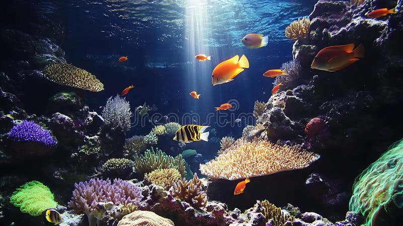 Vibrant Coral Reef – an Underwater Structure Built by Coral Polyps ...