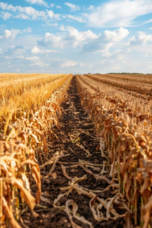 Vibrant Corn Field Under Sun Ideal Agricultural Concepts Stock Photos ...