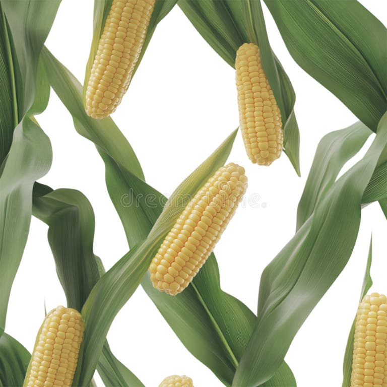 Vibrant Corn Pattern Fresh Corn on the Cob Seamless Texture on ...
