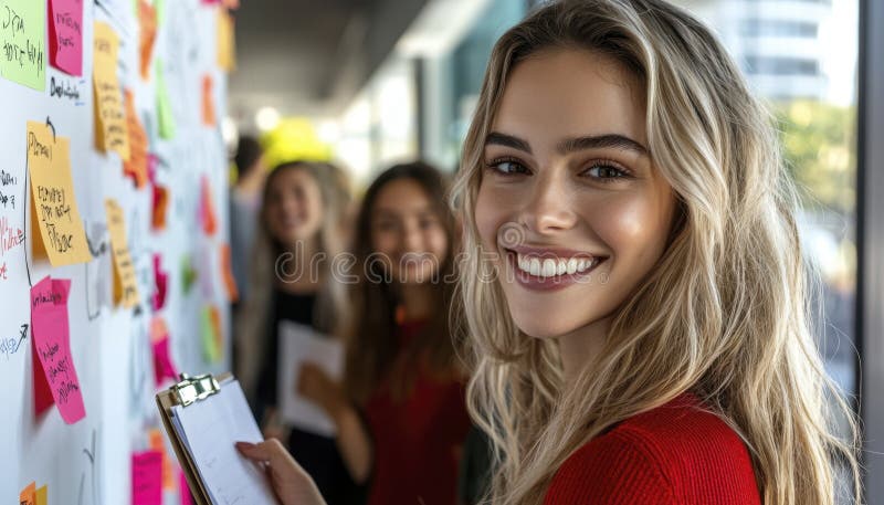 In a Vibrant Corporate Setting, a Professional Coach Guides a Group ...