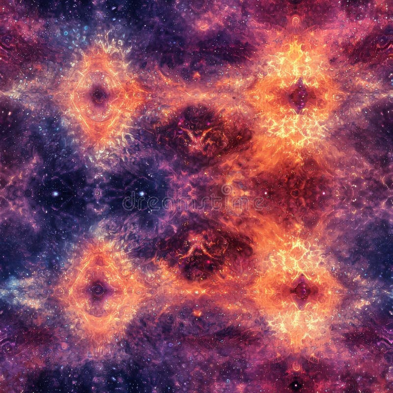 Vibrant Cosmic Abstract with Swirling Patterns and Stellar Colors Stock ...
