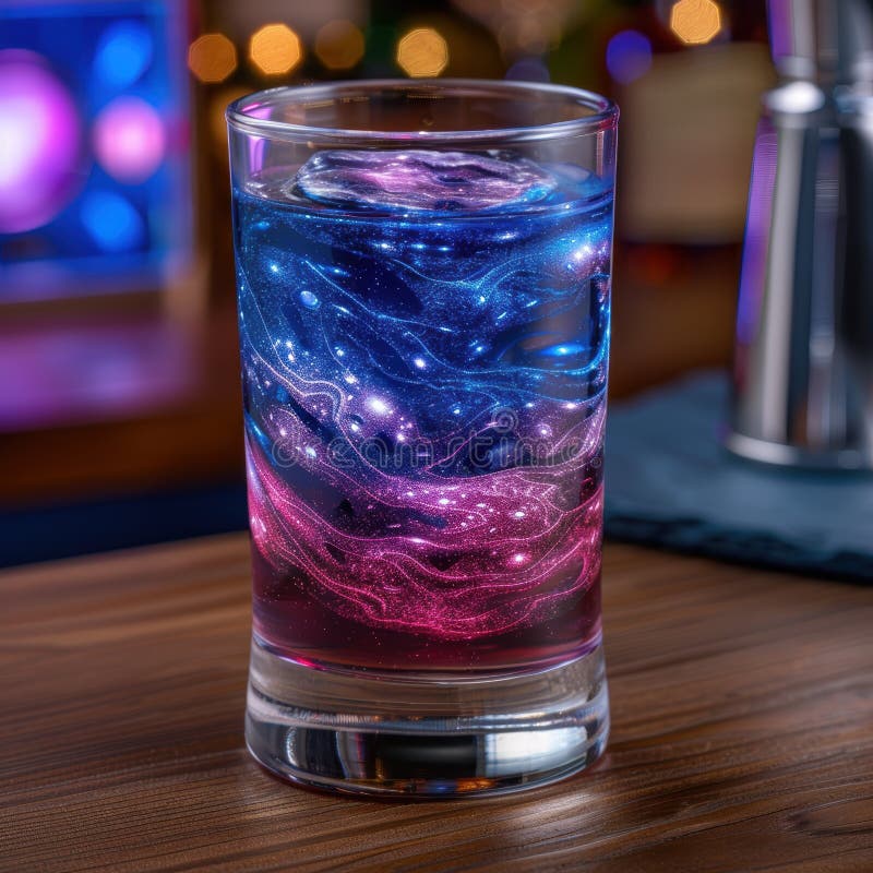 Vibrant Cosmic Cocktail stock illustration. Illustration of galactic ...