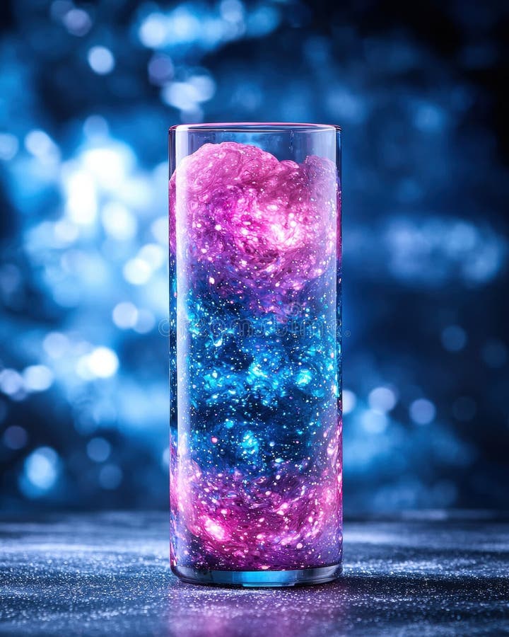 Vibrant Cosmic Cocktail stock illustration. Illustration of alcohol ...