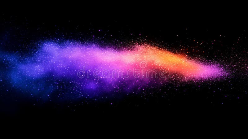 Vibrant Cosmic Dust and Particles Glowing in the Dark Stock ...