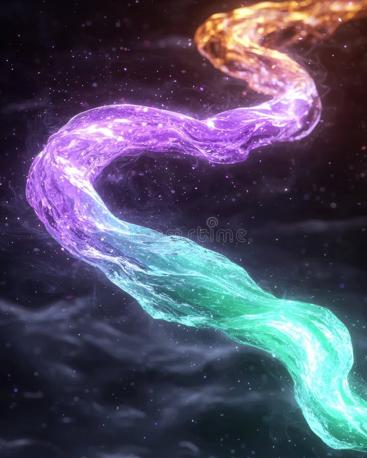 Vibrant cosmic energy flow stock illustration. Illustration of vibrant ...