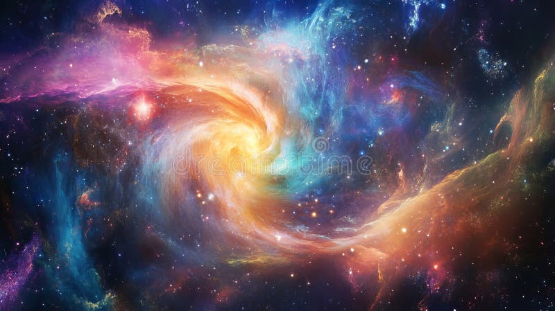 Vibrant Cosmic Energy Intertwining Colors and Dynamic Patterns in the ...