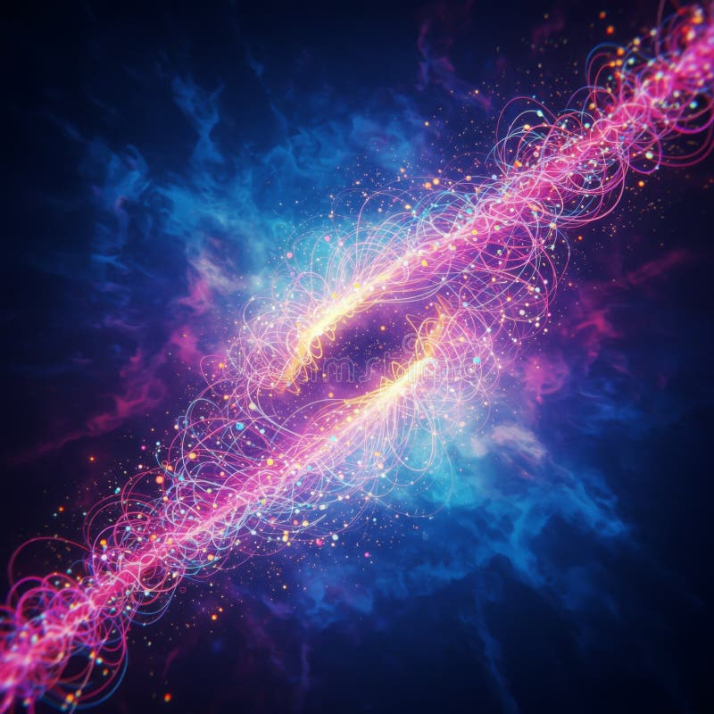 Vibrant Cosmic Energy Streamers Abstract Background Stock Illustration ...