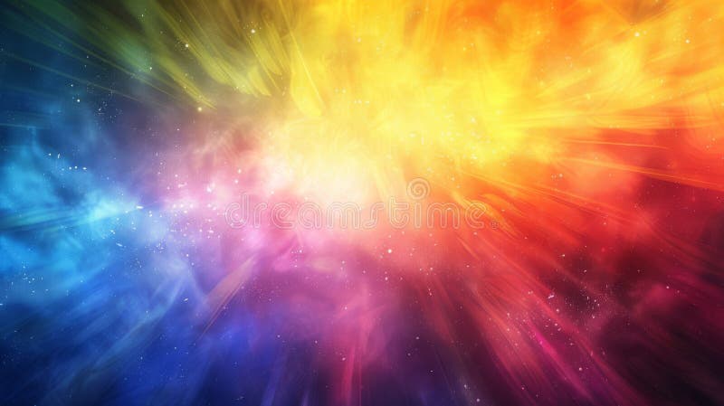 Vibrant Cosmic Explosion of Colorful Rays and Energy in a Mesmerizing ...
