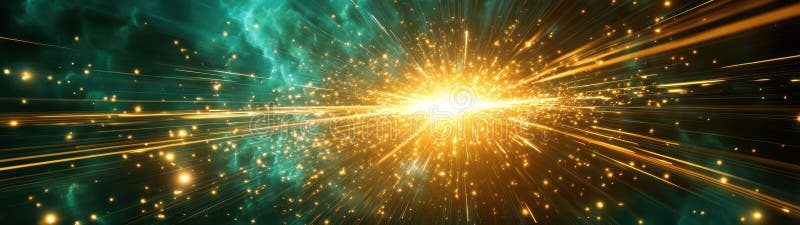 Vibrant Cosmic Explosion with Light Rays and Colorful Background Stock ...