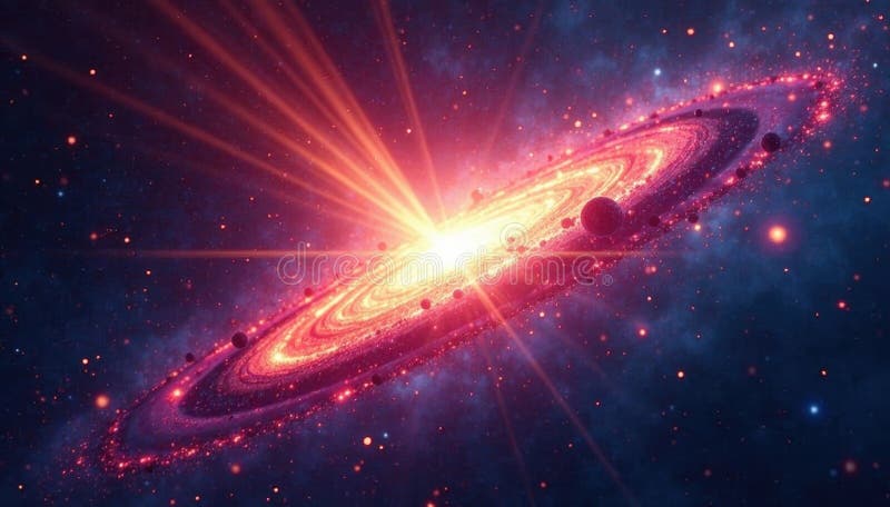 Vibrant Cosmic Explosion, Radiating Light Streaks , Cosmic, Design ...