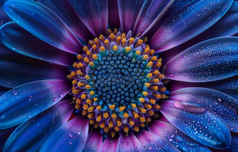 Vibrant Cosmic Flower stock illustration. Illustration of surreal ...