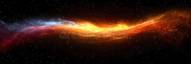 A Vibrant Cosmic Nebula Stretching Across a Star Filled Expanse of Deep ...
