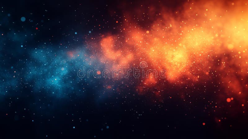 Cosmic Red and Blue Nebula in Space Generative AI Stock Illustration ...