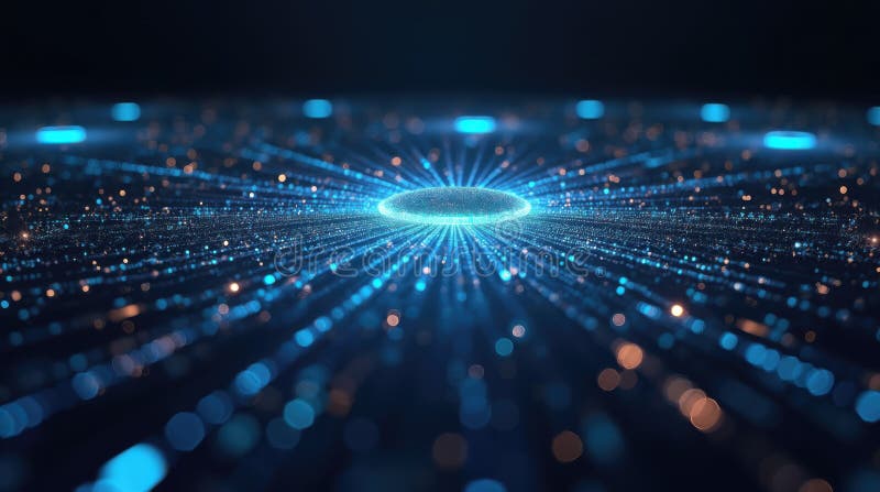 Vibrant Cosmic Patterns Radiating from a Central Point in a Digital ...