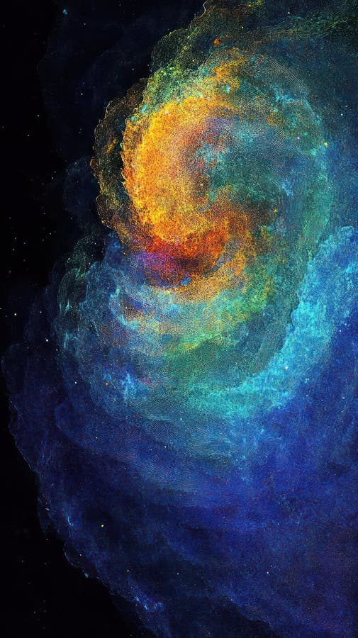 A Vibrant Cosmic Swirl Depicting a Galaxy with Colorful Hues and ... A Vibrant Cosmic Swirl Depicting a Galaxy with Colorful Hues and ...